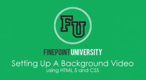 How To Set A Background Video Up Using HTML5 and CSS